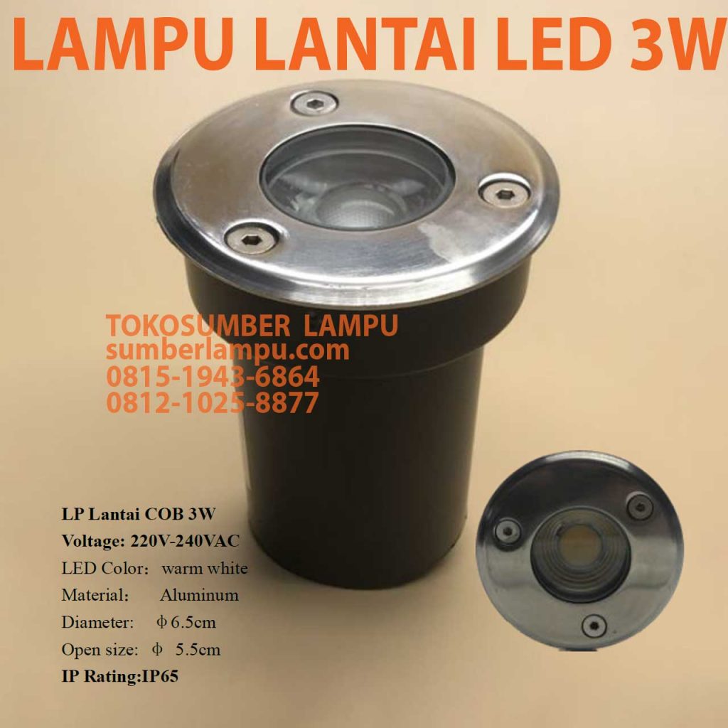 Lampu Lantai LED 3W Chip On Board - Toko Lampupedia