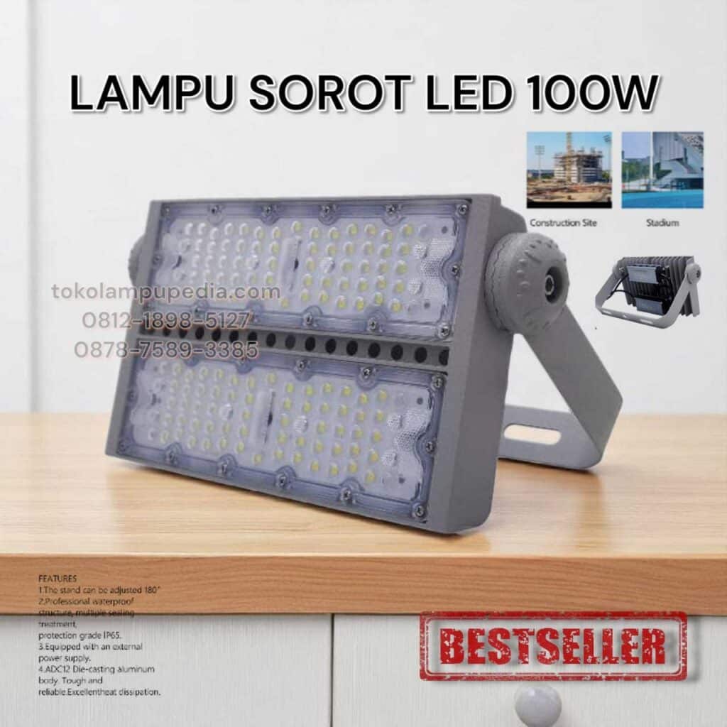 Lampu Sorot Stadium 100W LED Terbaru - Toko Lampupedia