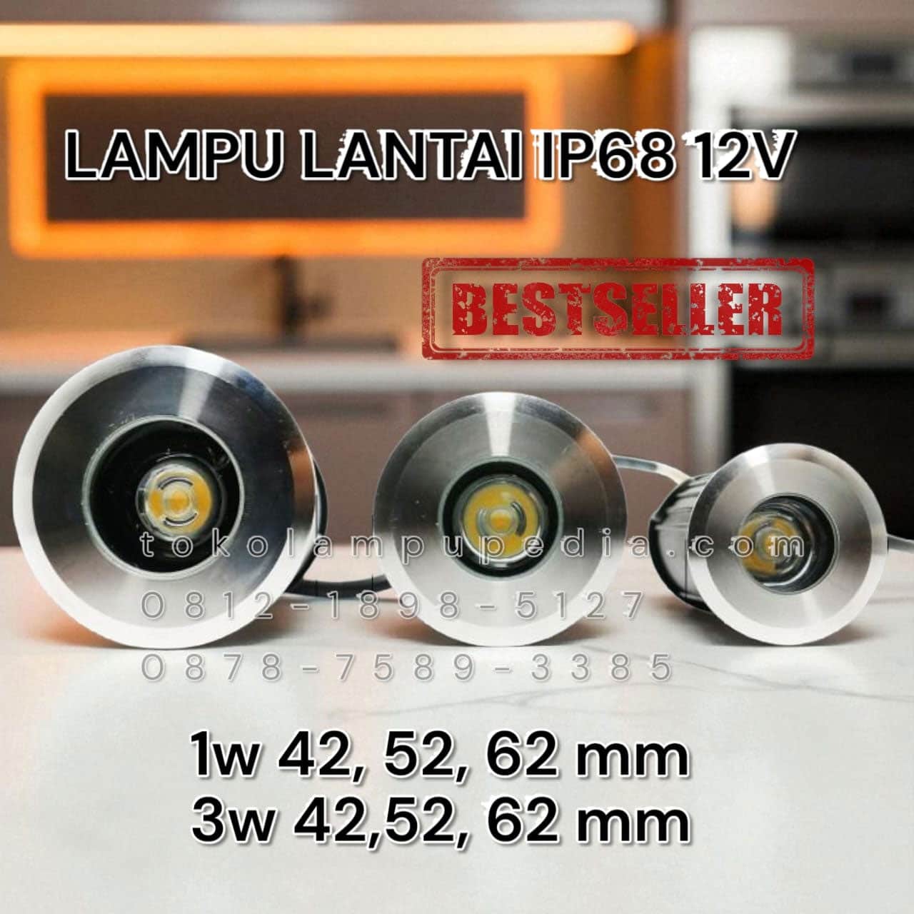 Lampu Lantai 12V IP68 1W & 3W Terbaru - Toko Lampupedia